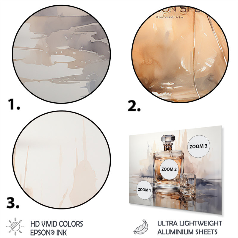 Design Art Perfume Vibrant Elegance I - Fashion Metal Wall Decor Set | Wayfair